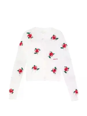 SHUSHU/TONG Floral-Embroidered Cardigan