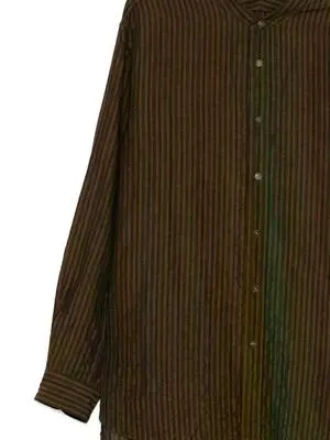 CALMLENCE Striped Shirt - Brown