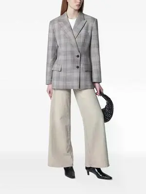 ANINE BING Aretha Plaid Blazer - Neutrals