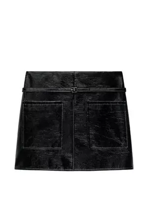 COURREGES Flap-pocket Mini Skirt - Black