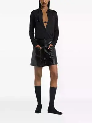 COURREGES Flap-pocket Mini Skirt - Black
