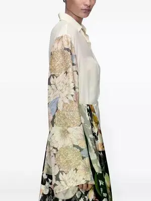 MAISON MARGIELA Silk Floral Shirt - Neutrals