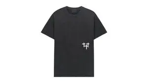 RtA Colin Oversized Short Sleeve Smoky Stars Tee Shirt - Black