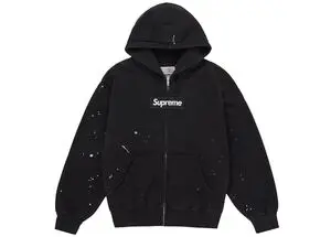 Supreme Supreme MM6 Maison Margiela Box Logo Zip Up Hoodie - Black