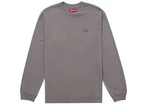 Supreme Small Box Long Sleeve Tee Shirt - Light Grey