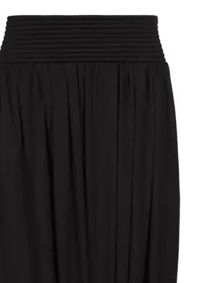 Alaïa Cotton Draped Trousers - Black