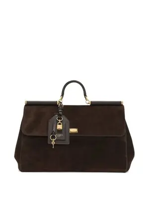 Dolce & Gabbana My Sicily Large Leather Handbag - Brown