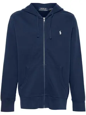 Polo Ralph Lauren Loopback Fleece Zip-up Sweatshirt - Blue