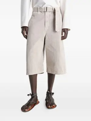 LEMAIRE Denim Bermuda Shorts - Beige