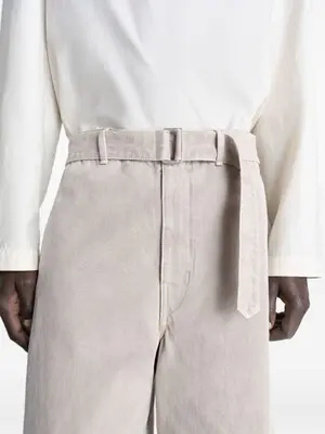 LEMAIRE Denim Bermuda Shorts - Beige