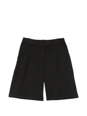 VIA MASINI 80 Cotton Bermuda Shorts - Black