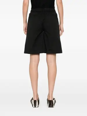 VIA MASINI 80 Cotton Bermuda Shorts - Black