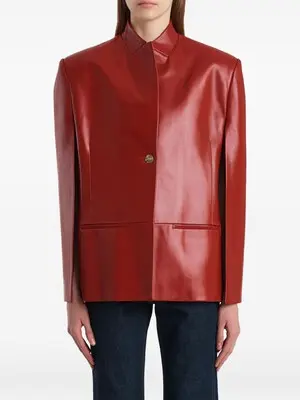 Khaite Dolso Leather Jacket - Red