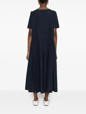 Apuntob Cotton Pleated Midi Dress