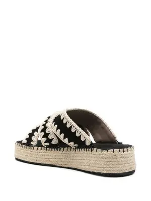 Mou Jute Sandals - Black