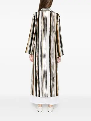 Max Mara Striped Silk Long Dress - Multi