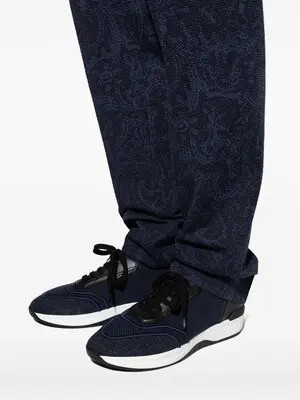 Brioni Cotton And Linen Blend Sneakers