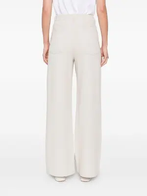 Max Mara Cotton Wide-leg Trousers - Beige