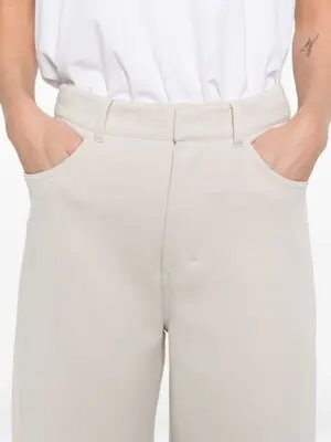 Max Mara Cotton Wide-leg Trousers - Beige