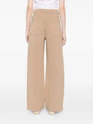 Max Mara Cotton Wide-leg Trousers - Brown