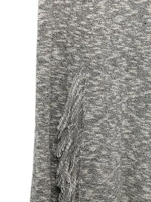 MRZ Textured Cotton Skirt With Fringe Detail - Black