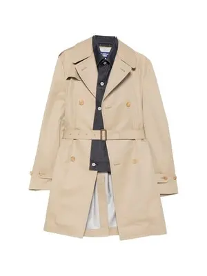 Junya Watanabe Double-breasted Cotton Trench Coat - Beige