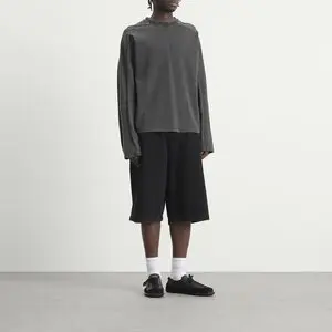 ENTIRE STUDIOS Heavy Long Sleeve Top - Washed Black