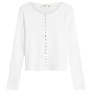 RÓHE Pointelle Cardigan - Off White
