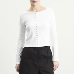 RÓHE Pointelle Cardigan - Off White
