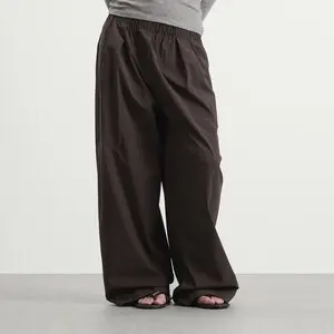ST. AGNI Relaxed Pleat Pants - Bark