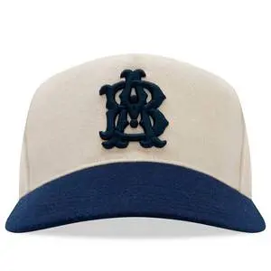 ABOUT:BLANK Monogram Contrast Cap - Ecru/navy