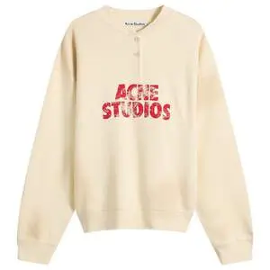 Acne Studios Fern Logo Pullover - Off White