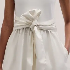ME+EM Fit And Flare Maxi Dress With Tie