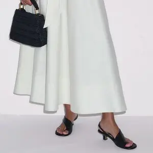 ME+EM Fit And Flare Maxi Dress With Tie