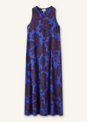 ME+EM Floral Print Maxi Swing Dress