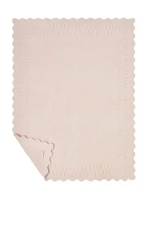 Barefoot Dreams Cozychic Cotton Seashell Texture Stroller Blanket - Pink