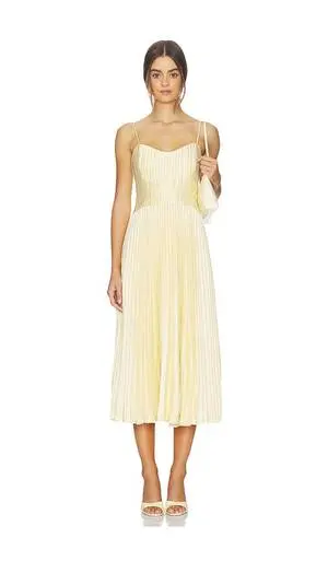 Astr The Label Shionagh Midi Dress - Lemon