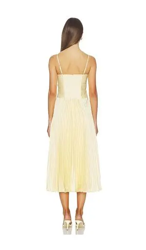Astr The Label Shionagh Midi Dress - Lemon