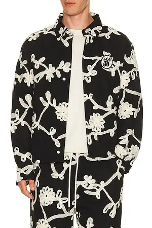 HONOR THE GIFT Floral Ribbon Button Up