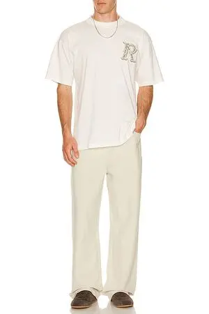 REPRESENT Western Initial Tee - Flat White