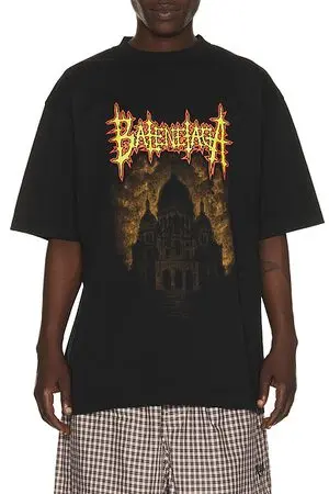 Balenciaga Medium Fitted T-shirt - Black