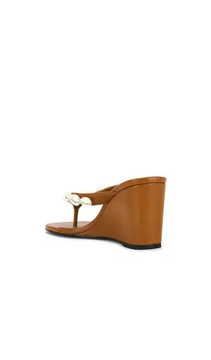 SIMONMILLER Soleil Wedge Sandal With Seashell Detail - Tan