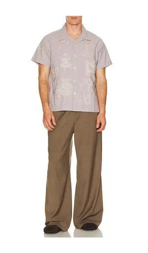 SAMUEL ZELIG Northfield Camp Shirt In . Also - Lavender