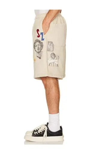 SAMUEL ZELIG Northfield Sweatshort In . Also - Beige