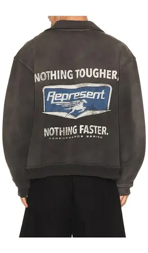 REPRESENT Nothing Faster Quarter Zip Pullover In . Also - Black