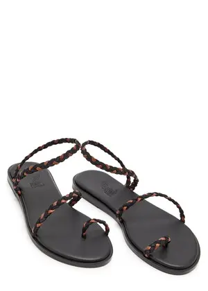 ANCIENT GREEK SANDALS Elevated Eleftheria Braided Leather Sandals