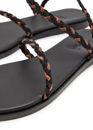 ANCIENT GREEK SANDALS Elevated Eleftheria Braided Leather Sandals