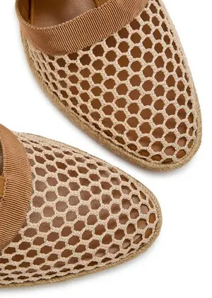 CHRISTIAN LOUBOUTIN Toleda 85 Mesh Espadrille Wedge Sandals