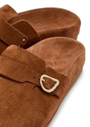 ANCIENT GREEK SANDALS Vasilista Suede Mules - Brown