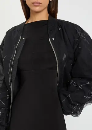 Rick Owens Temple Panelled Stretch-tulle Gown - Black
